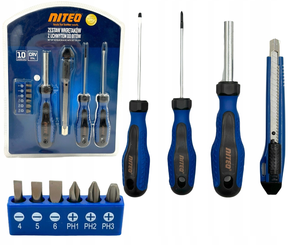 Zestaw narzędzi Niteo Tools x 10 el. (5905118002197) • Cena, Opinie 13481762500 • Allegro