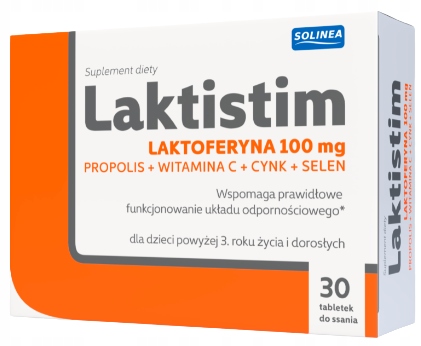 LAKTISTIM laktoferyna witamina C cynk selen Solinea 30 tab. do ssania (5907572580563) • Cena ...