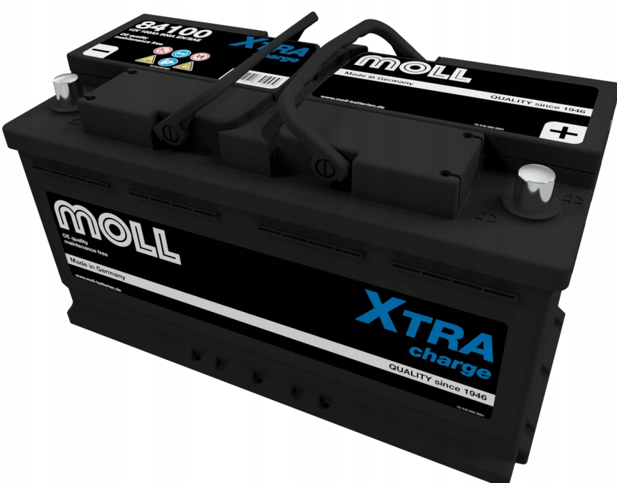 AKUMULATOR MOLL XTRA CHARGE 100Ah 850A DOJ+WYM LDZ • Cena, Opinie - Allegro