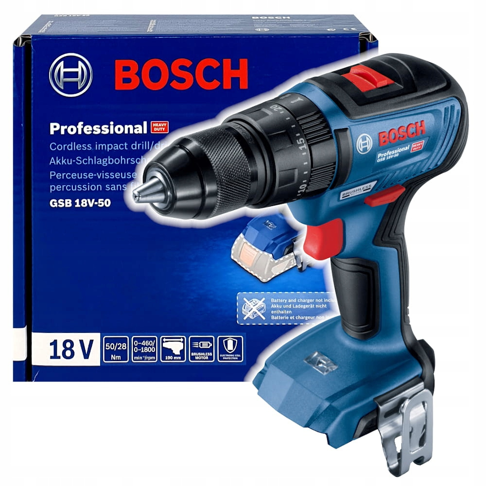 WIERTARKO WKRĘTARKA AKUMULATOROWA 18V UDAROWA WIERTARKA BOSCH BEZ AKU (GSB 18V-50 BOSCH) • Cena ...