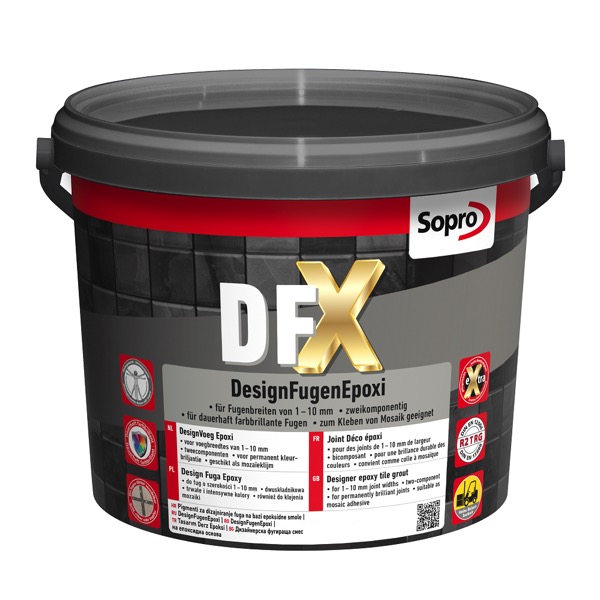 Sopro DFX Design Fuga Epoksydowa Klej 1-10mm Ceramika Bazalt 3kg (1209/ ...