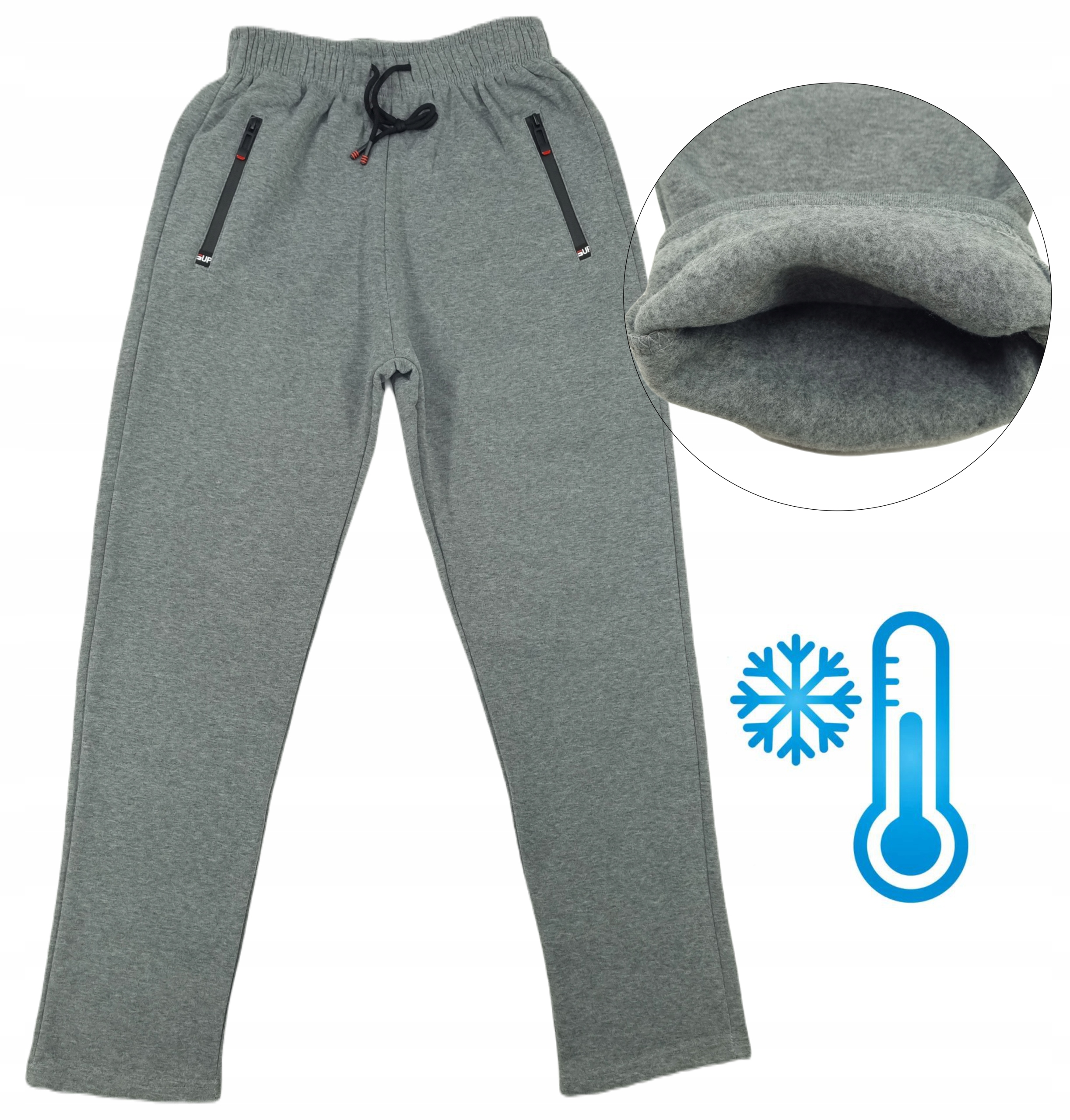 SPODNIE dresowe DRESY męskie GRUBE ocieplane PROSTE 14848475169 - Allegro.pl