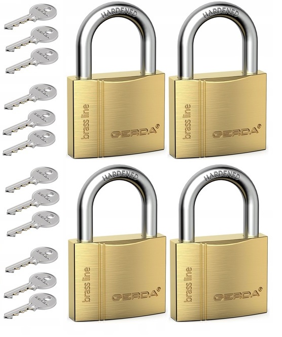 GERDA 4 KŁÓDKI 50 SYSTEM JEDNEGO KLUCZA 12 KLUCZY (KMZ 5010A S 50 ...