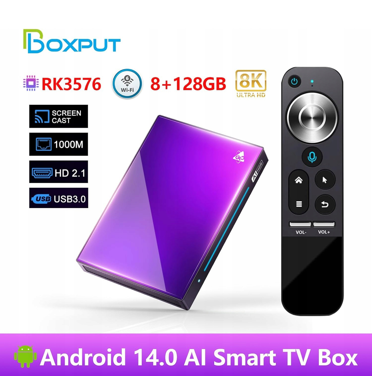 H96Max M9 Android 14 Smart TV Box 8K WIFI 6 AI VIsionPQ RK3576 8-Core CPU za 3262.00CZK - Allegro