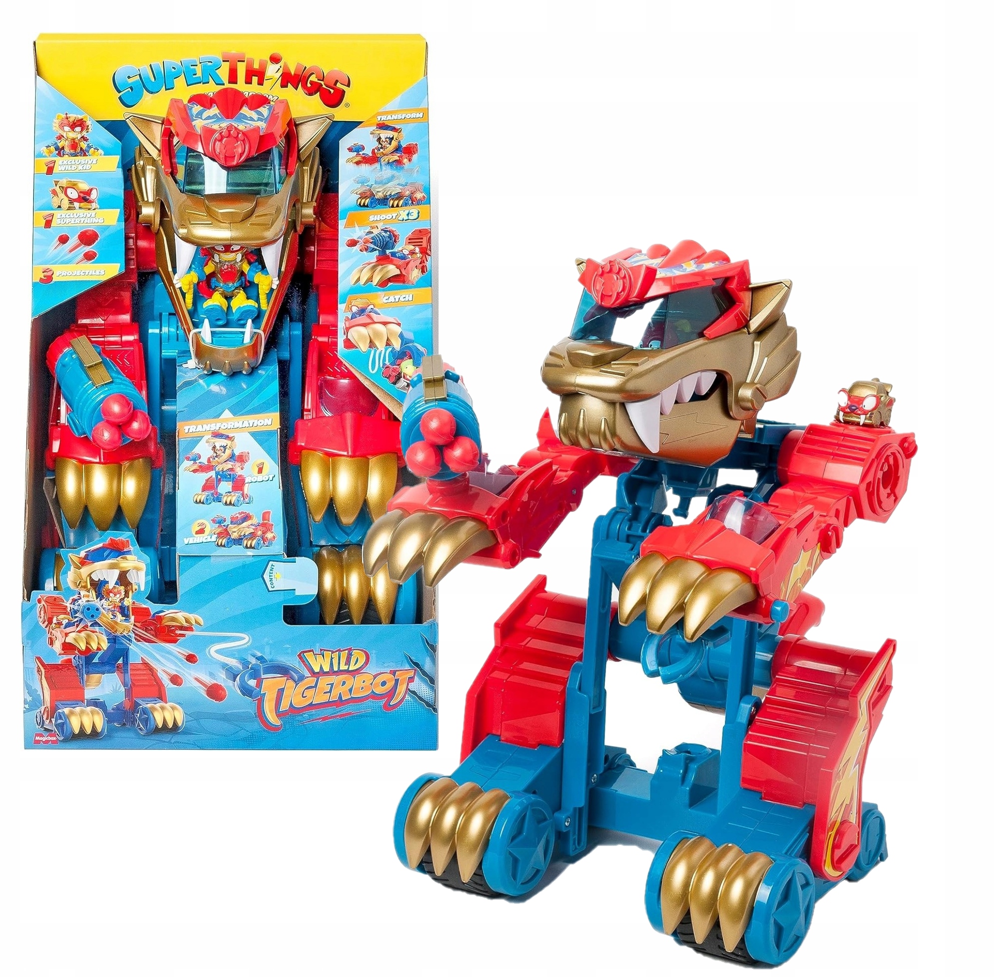 Super Zings Things Zestaw Tygrys Robot Wild Transformer Tigerbot ...
