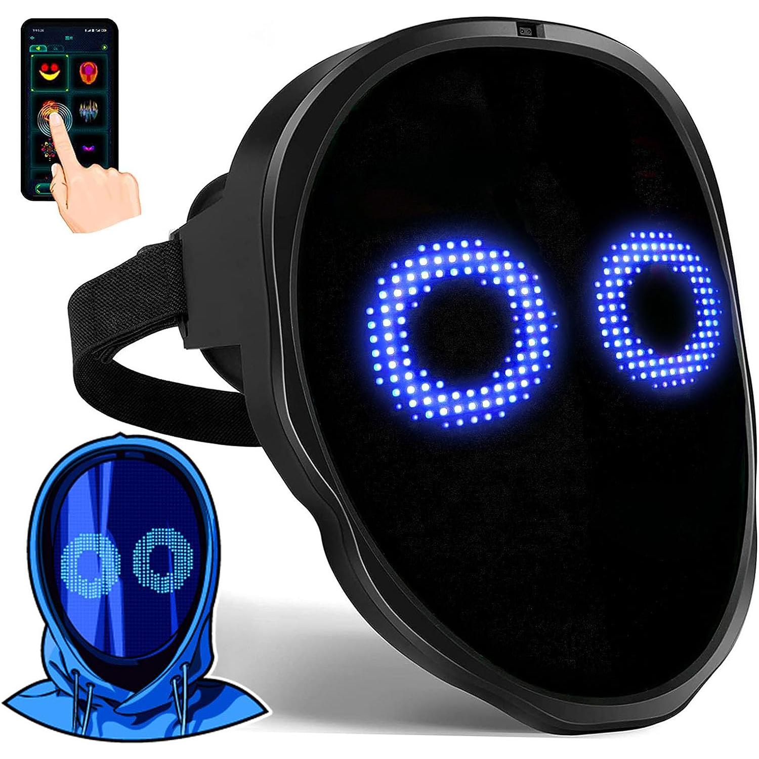 CHANGABLE HALLOWEEN MASK LED GLOWING PROGRAMMABLE APP GESTURE CONTROL ... CHANGABLE HALLOWEEN MASK LED GLOWING PROGRAMMABLE APP GESTURE CONTROL ...