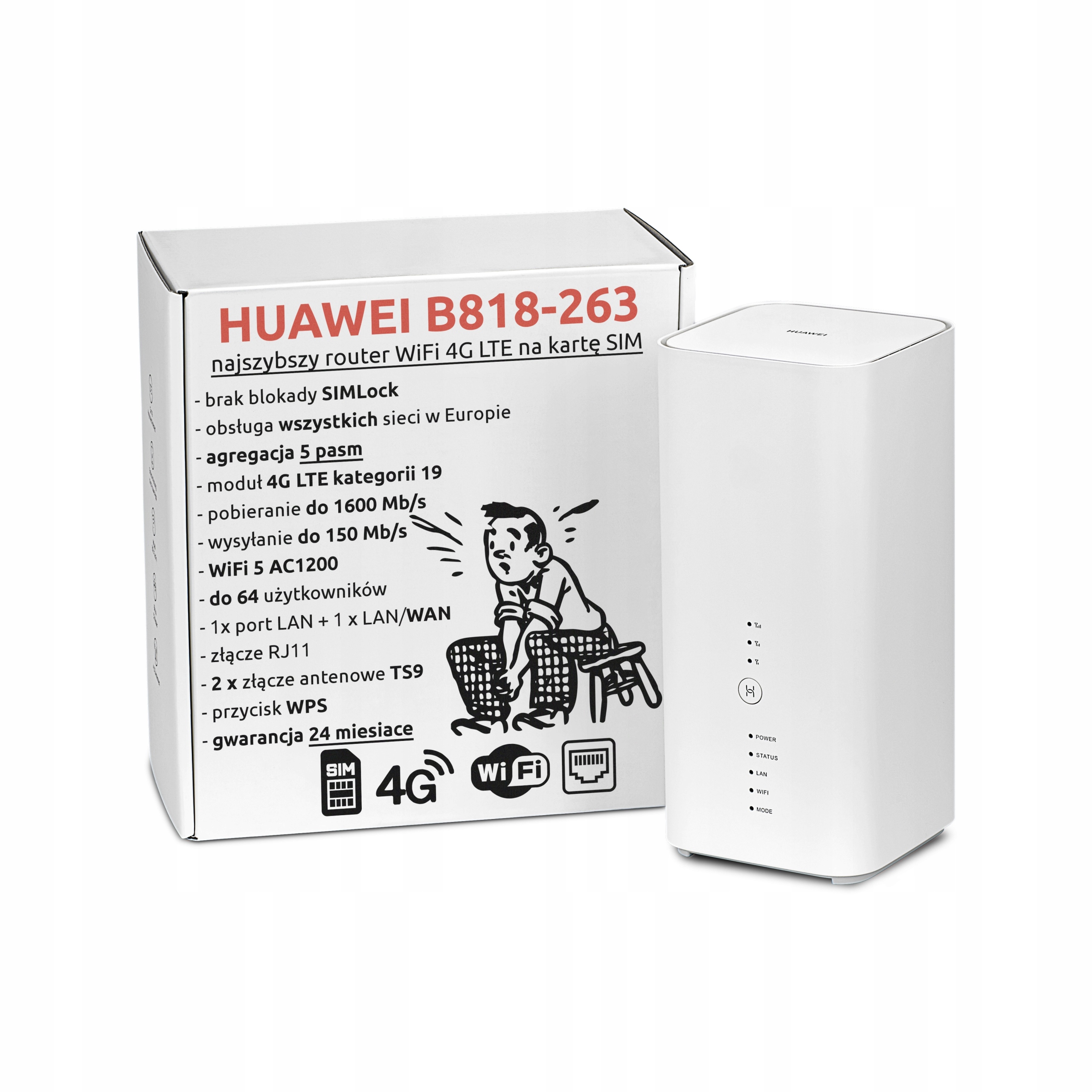 Access Point, Router Huawei B818-263 802.11ac (Wi-Fi 5) - Sklep, Opinie ...