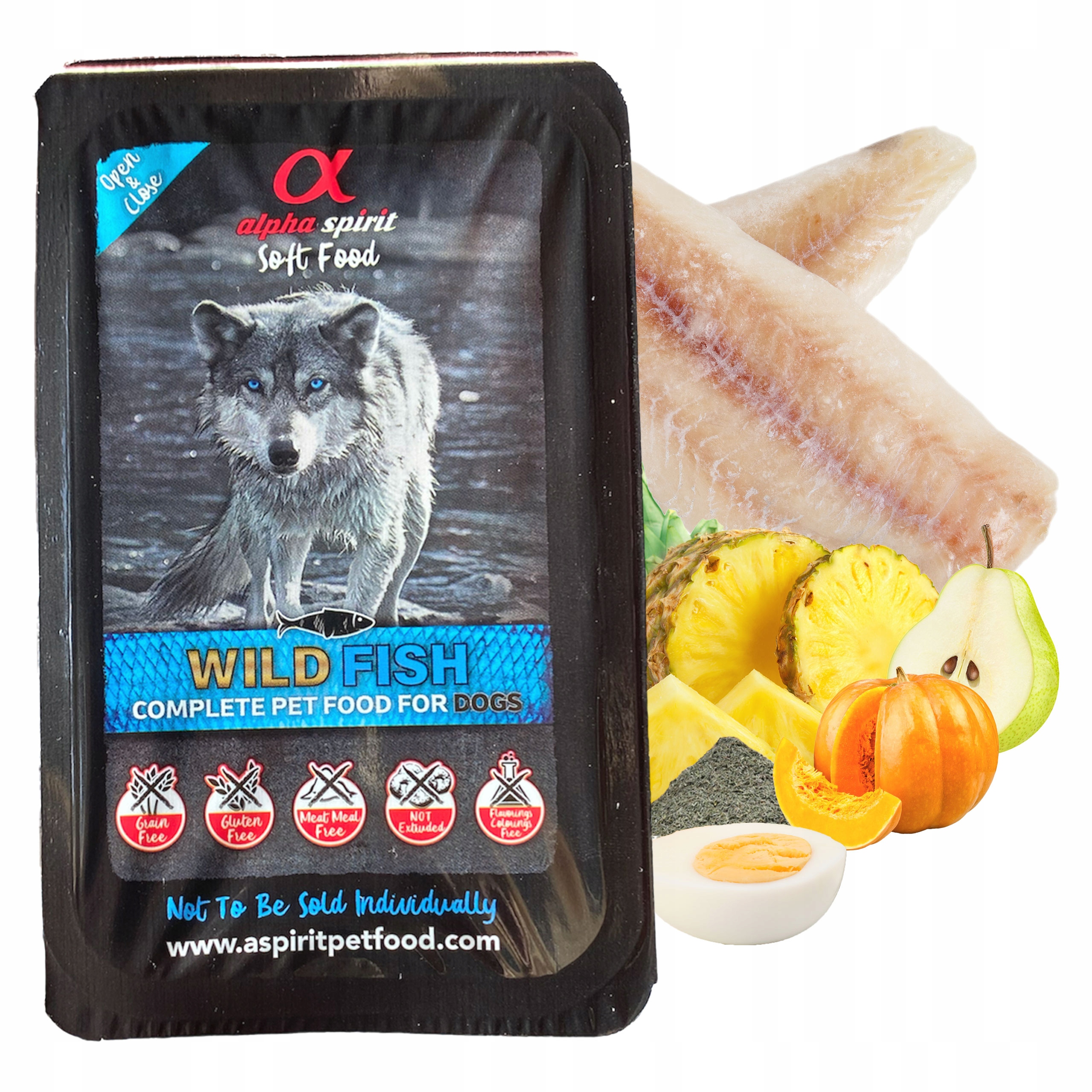 Alpha Spirit Karma WILD FISH 200g Półmiękka Bezzbożowa karma dla psa ...