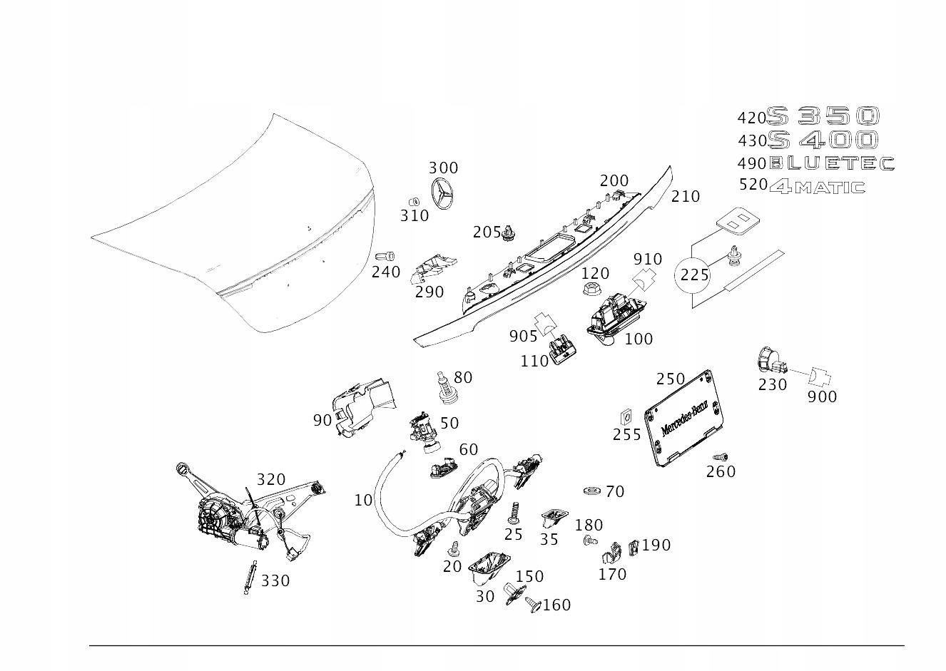 Накладки на таблички MERCEDES S Class W222 купити на Avtoex з Польщі в ...