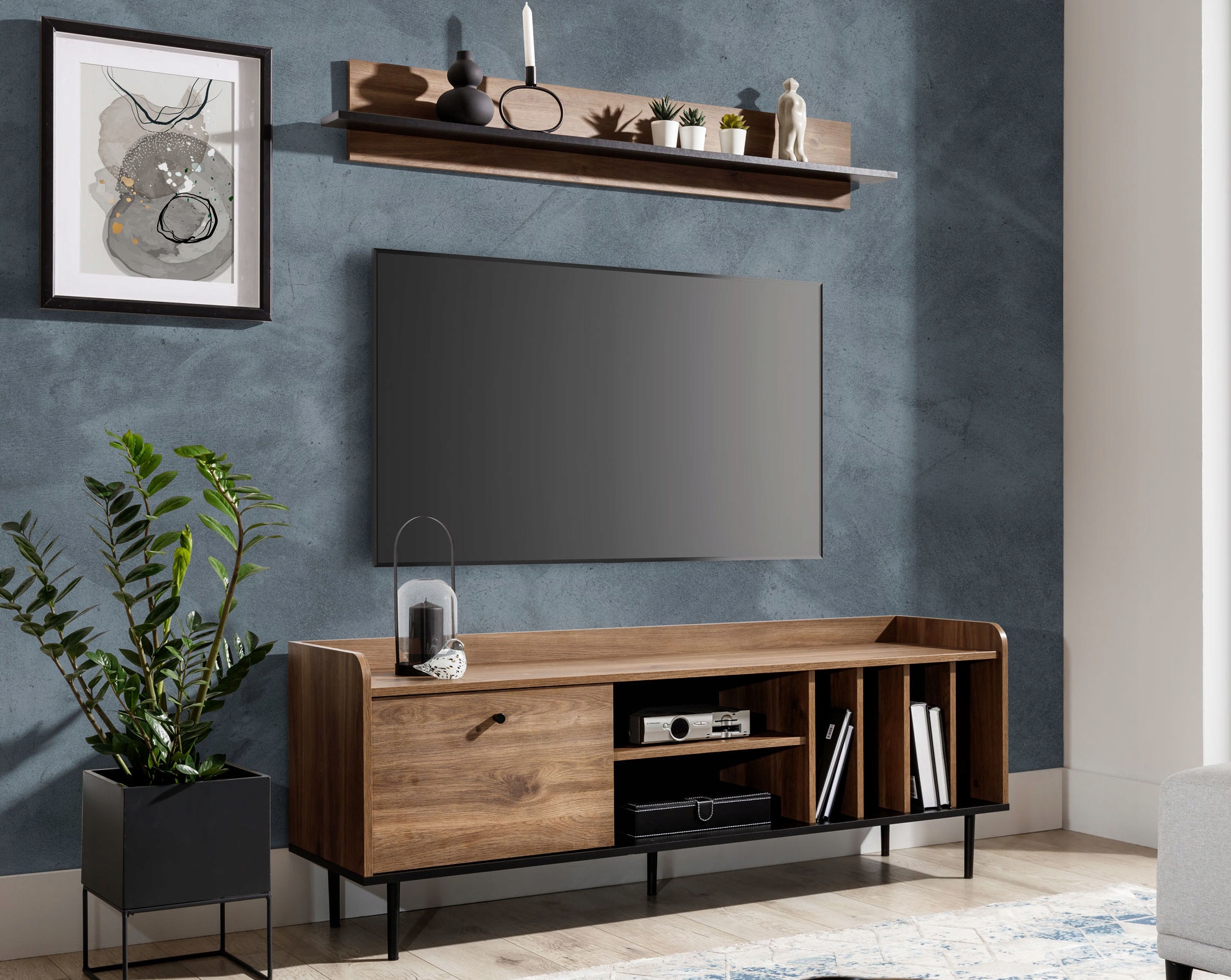 Zestaw mebli do salonu nowoczesna funkcjonalna RTV • Cena, Opinie ...