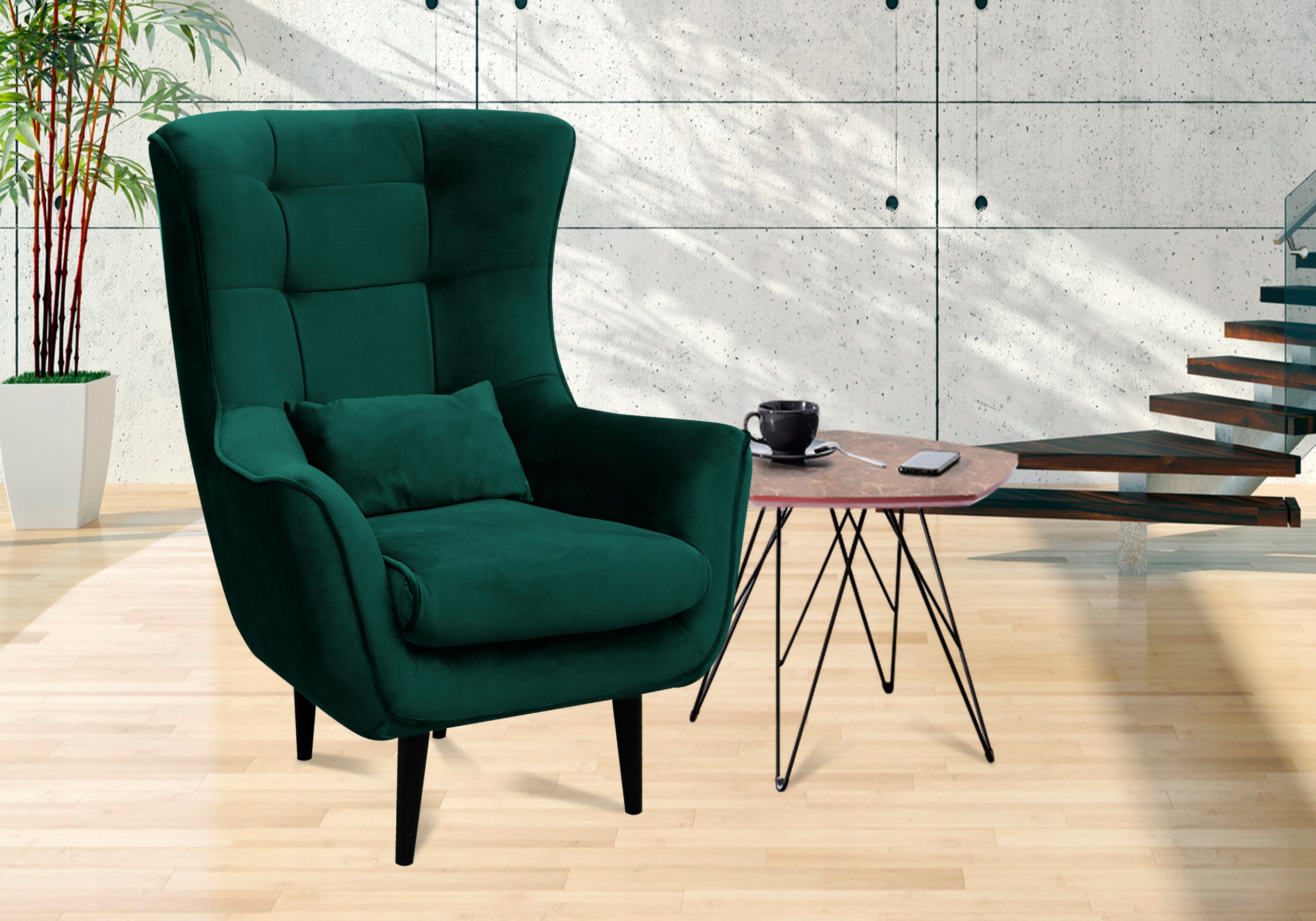 Fotel tradycyjny Ar-Jar Meble zielony • Cena, Opinie • Fotele ...