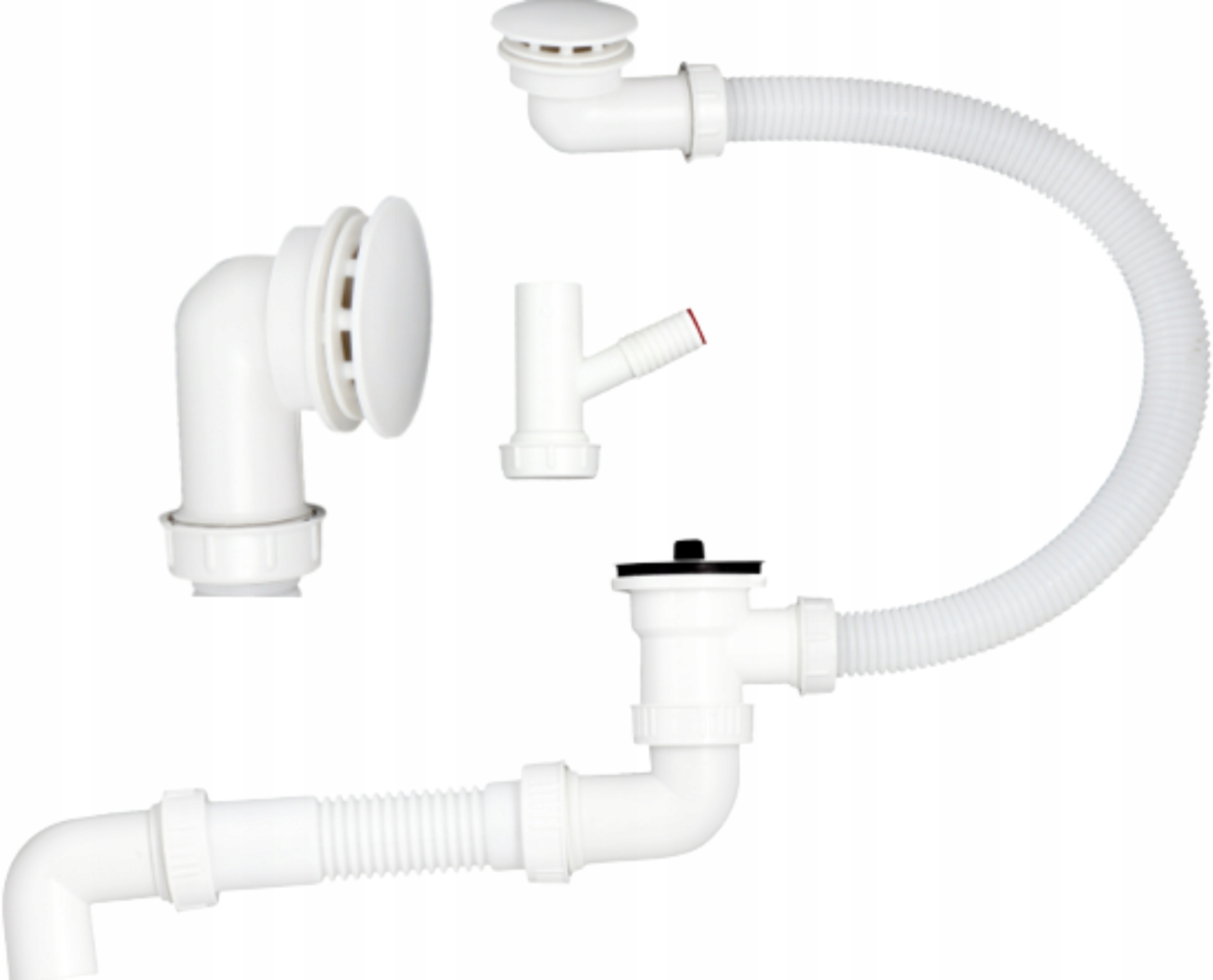 SYFON WANNOWY PRZELEWOWY BIAŁY NIERDZEWIEJĄCY PL 13809716797 - Allegro.pl