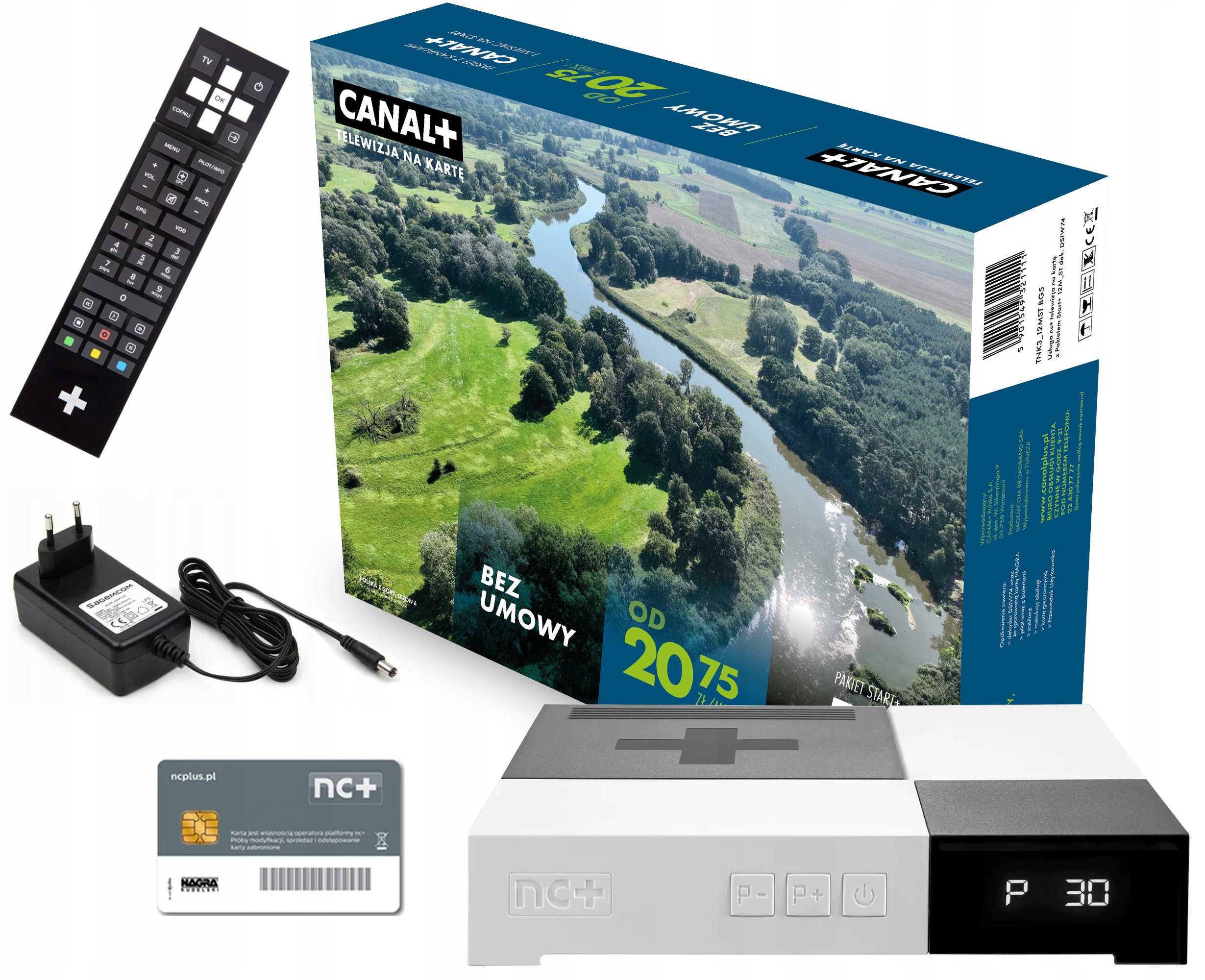 Dekoder Canal+ Telewizja na Kartę 12 miesięcy 1 ROK Start+ Bez Opłat ...