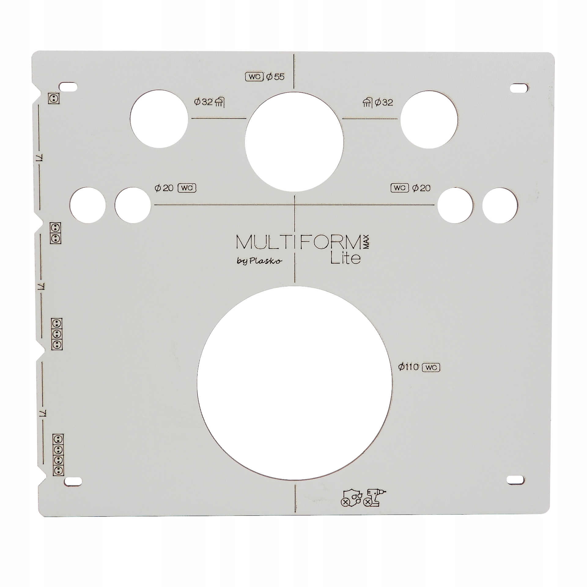 PLASKO MULTIFORM MAX LITE SZABLON WZORNIK DO WYZNACZANIA OTWORÓW WC 18-23MM (5904326327207 ...