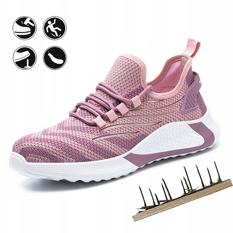 Buty Robocze Ochronne BHP Sportowe Półbuty LEKKIE Różowy 15021076872 ...