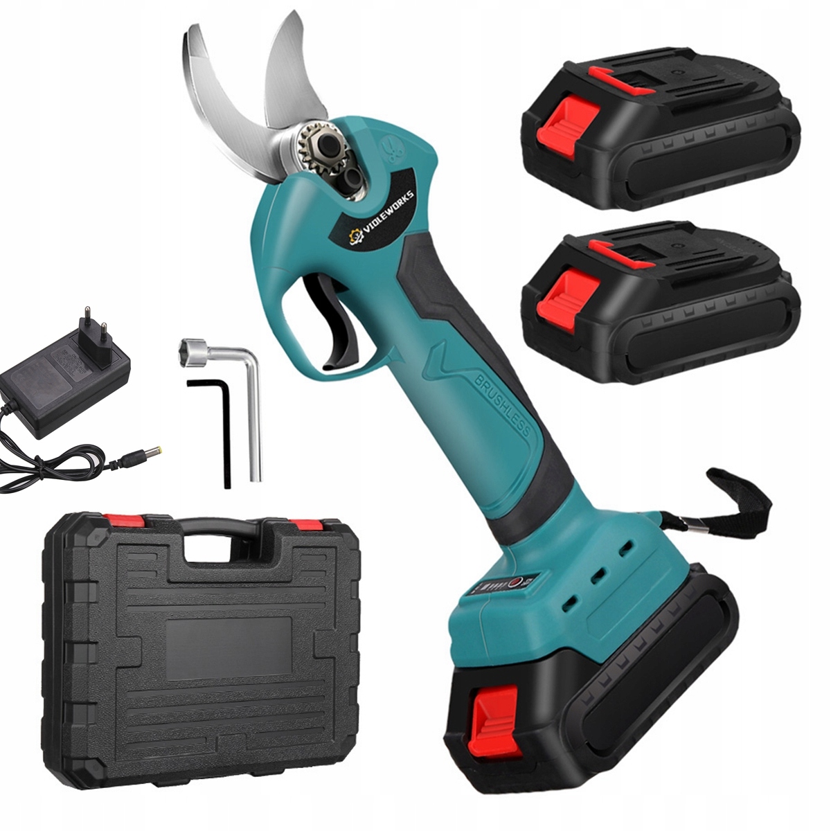 ELEKTRYCZNY SEKATOR AKUMULATOROWY DO GAŁĘZI OGRODU WALIZKA+ 2 AKU DO MAKITA • Opinie - Allegro