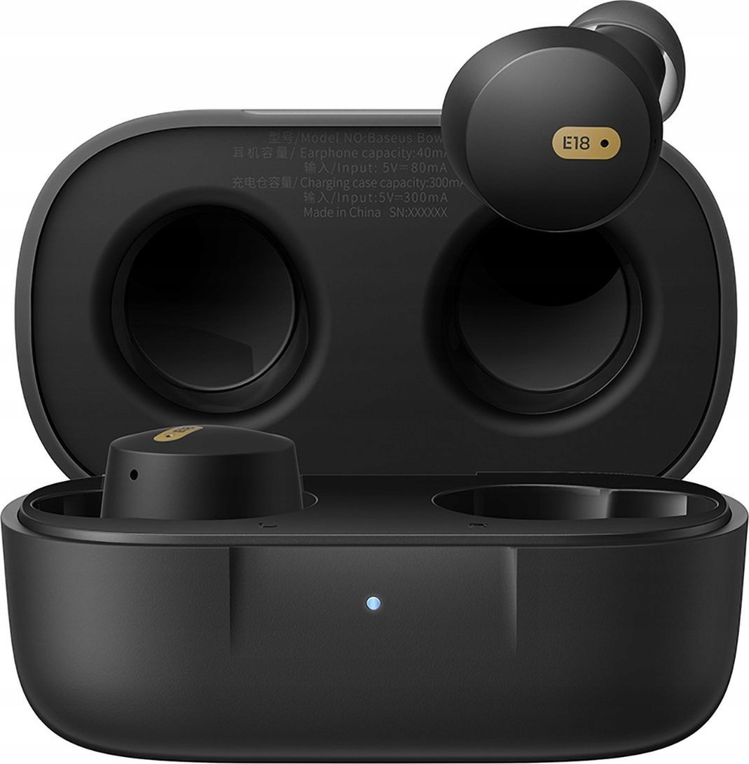 Słuchawki bezprzewodowe dokanałowe Baseus Bowie E18 Bluetooth czarne ...