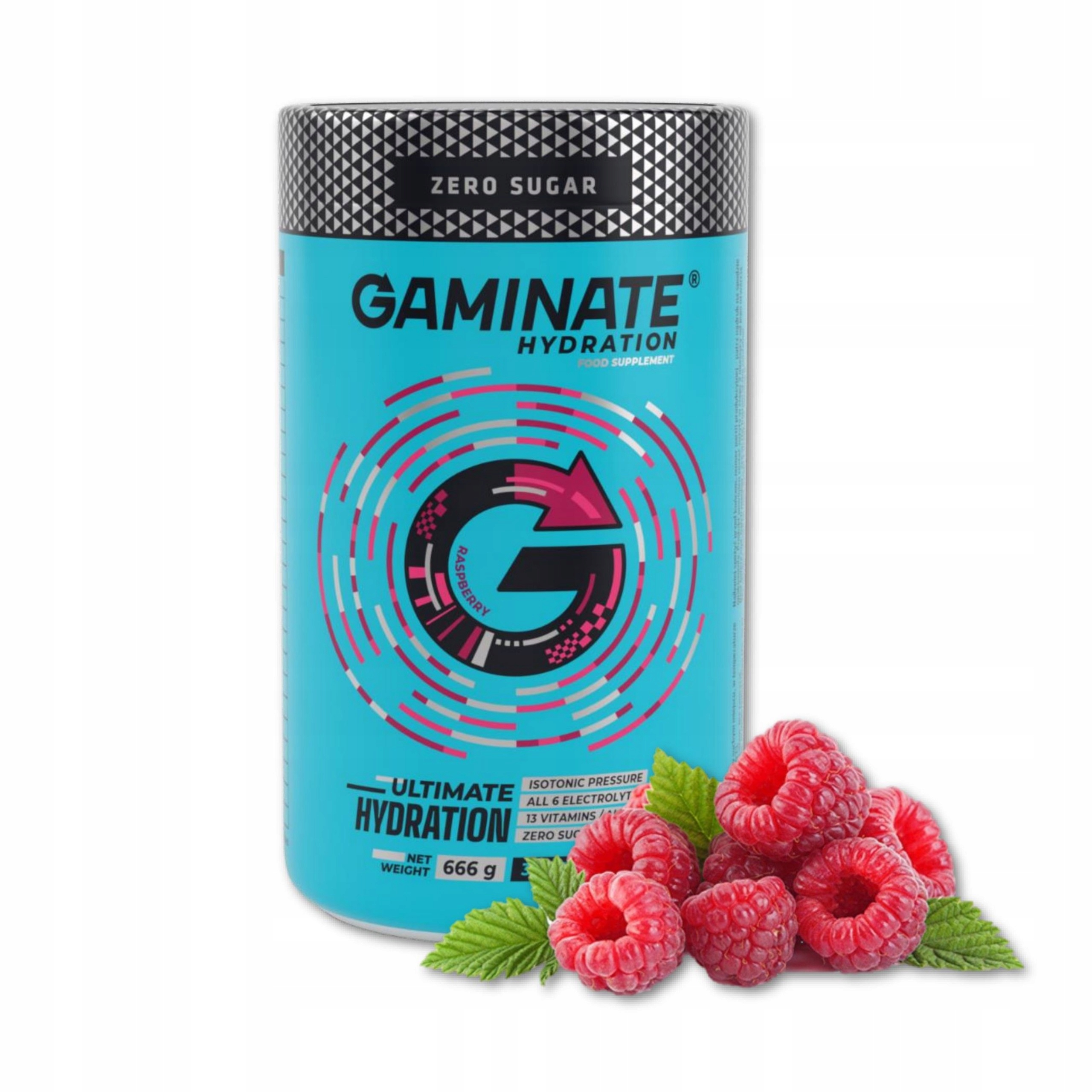 Gaminate Hydration RASPBERRY pierwszy izotonik w proszku bez cukru ...