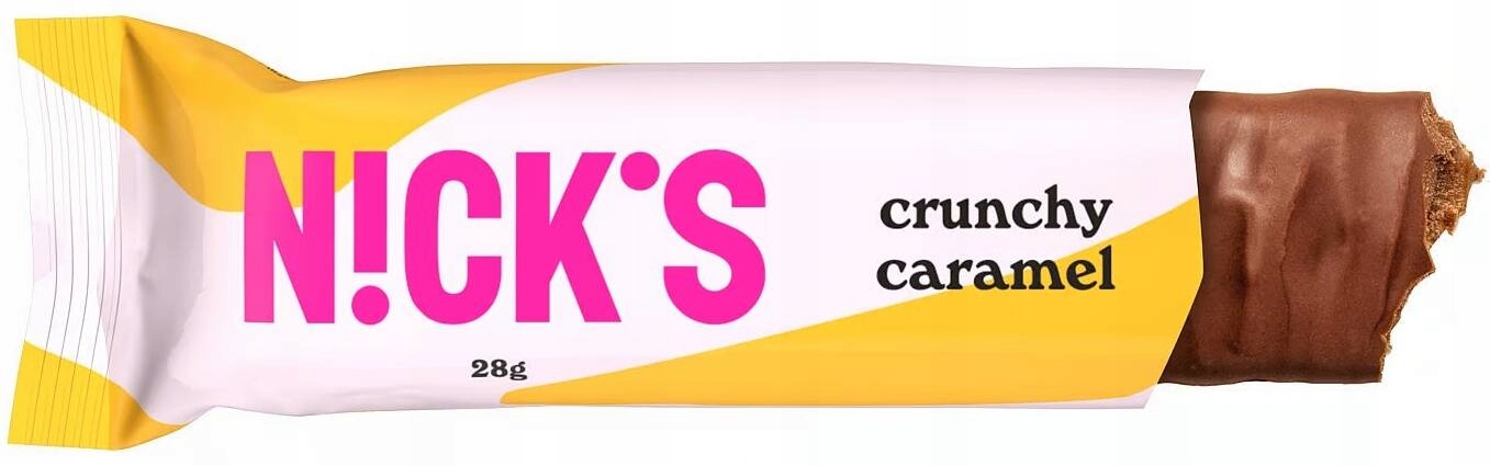 Nick's Crunchy Caramel Baton Karmelowy z Nadzieniem Chrupiący Bez Cukru ...