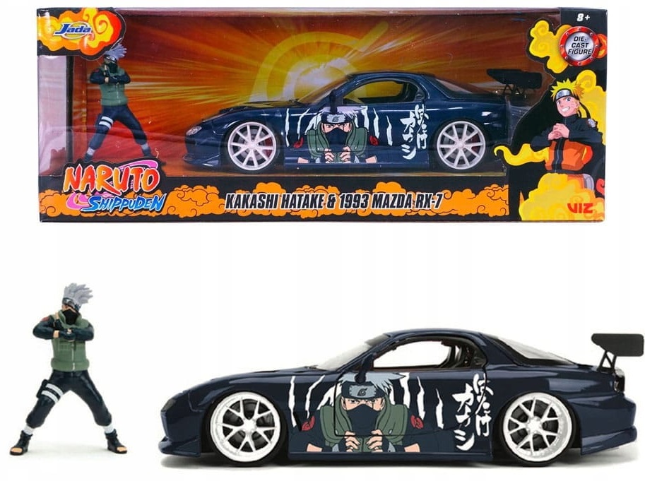 Jada Naruto Shippuden Kakashi Hatake figura és 1993 Mazda RX-7 autó ...