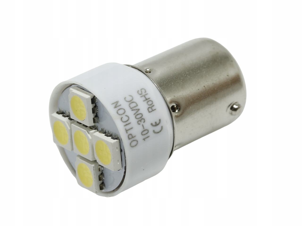 LED automobilová žiarovka R5W R10W P21W Ba15s 12V 24V DC Biela Studená ...