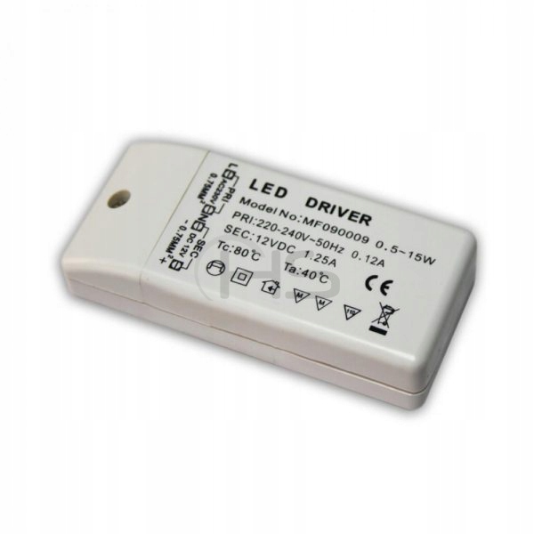 ZASILACZ MEBLOWY transformator ledowy 12V 16W DO OŚWIETLENIA LED gtv (5902801207983) • Cena ...