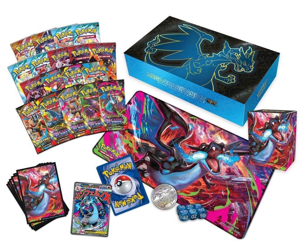POKÉMON TCG: MEGA CHARIZARD X EX - ULTRA-PREMIUM COLLECTION - Stan ...