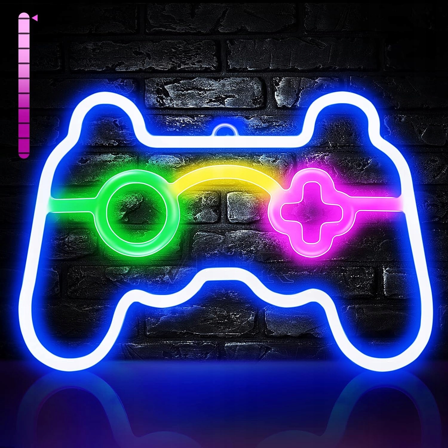 NEON LED PAD DO GRY DO POKOJU GRACZA NASTOLATKA USB DLA GAMERA ŚCIENNA ...