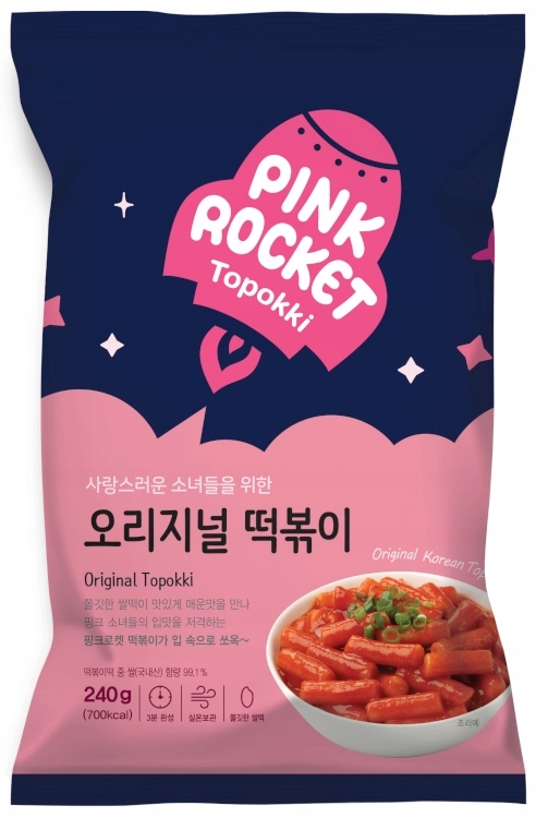 Danie Original Topokki, kluski ryżowe w pikantnym sosie 240g Pink ...
