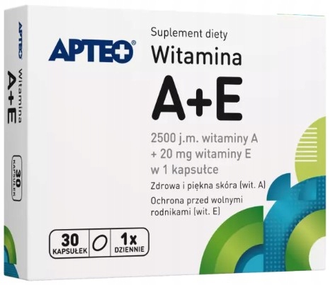 Witamina A+E APTEO 30 kapsułek (5907553013059) • Cena, Opinie ...