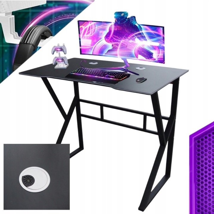 STÓŁ STOLIK BIURKO KOMPUTEROWE GAMINGOWE POD LAPTOP TABLET POKÓJ ...