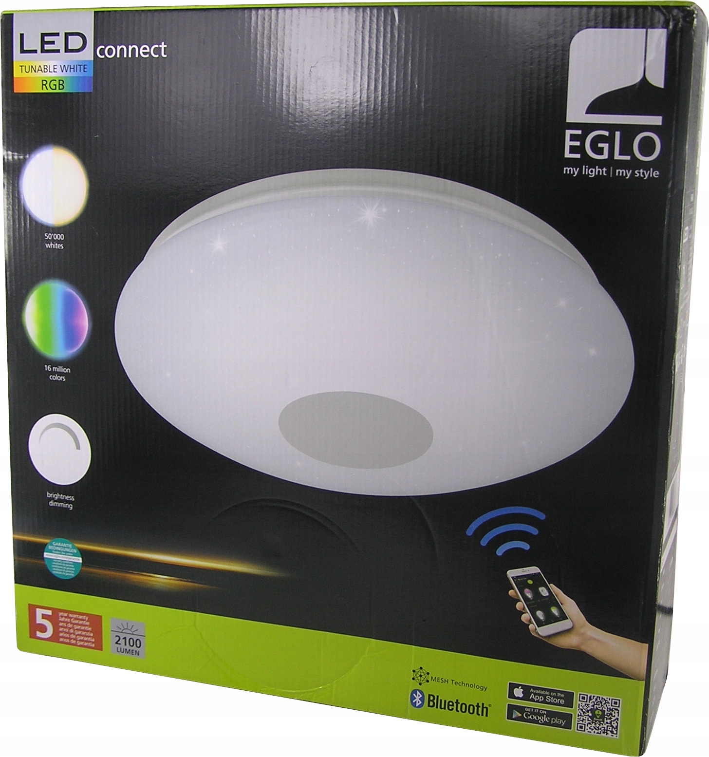 PLAFON EGLO LED CONNECT VOLTAGO-C 96684 17W RGB 38CM BIAŁY (VOLTAGO-C ...