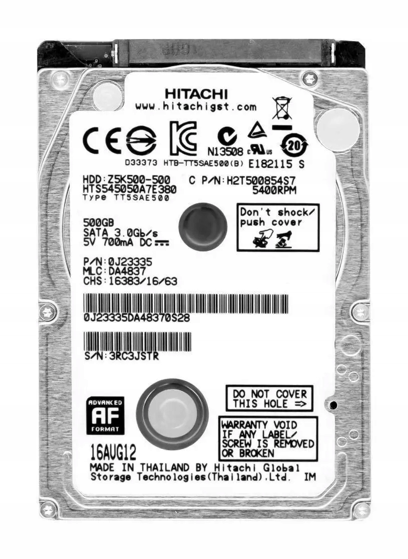 Dysk Hitachi 500 Gb - Niska cena na Allegro