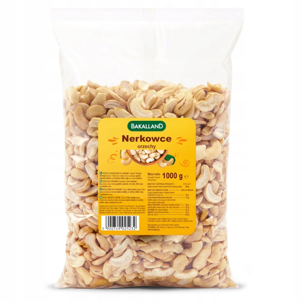 Orzechy nerkowca Bakalland całe orzechy 1000 g (5900749025232) • Cena, Opinie • Orzechy ...