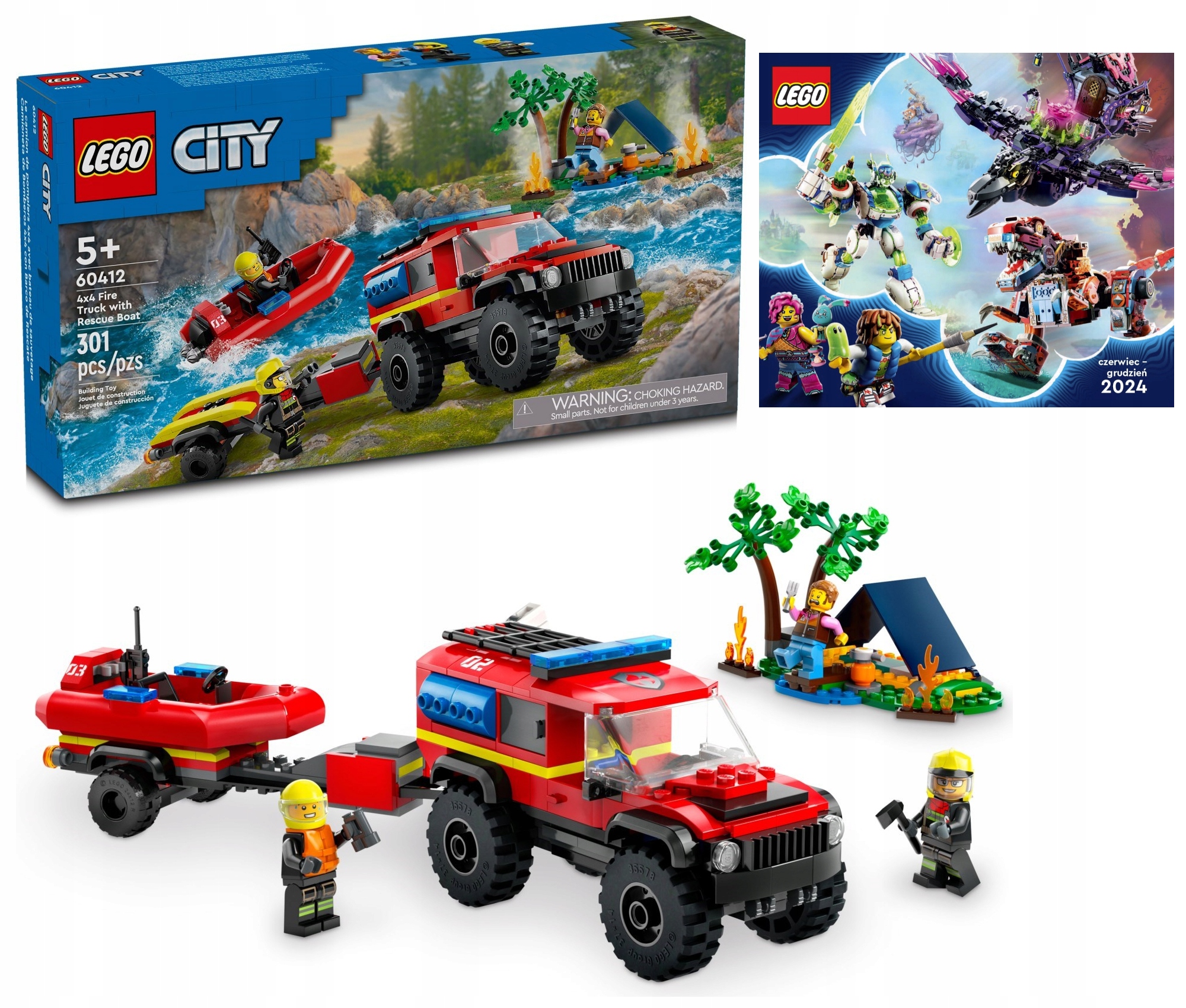 LEGO City 60412 Terenowy wóz strażacki z łodzią ratunkową + katalog ...