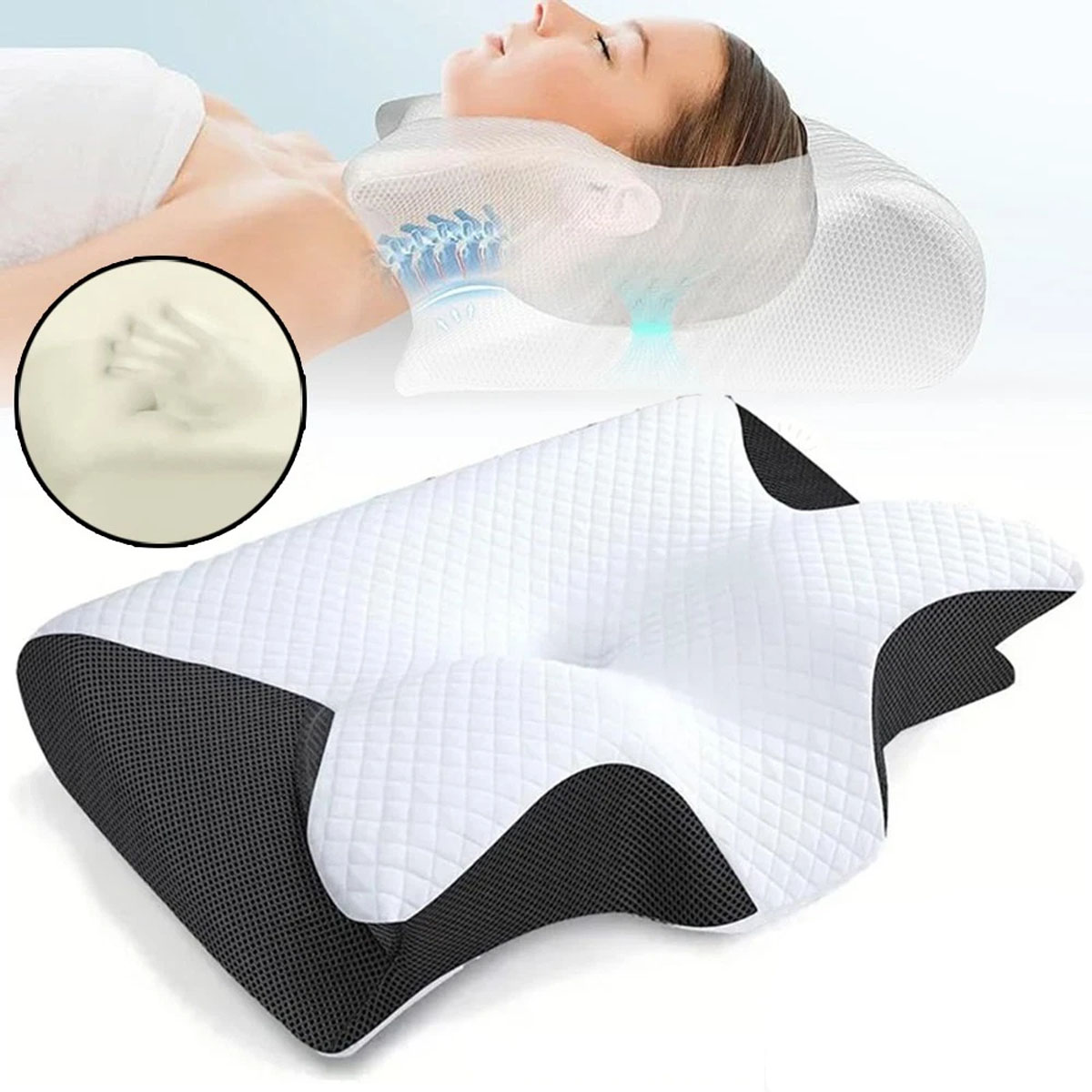 ORTOPÉDIAI PÁRNA ALVÁSHOZ HASON HÁTON OLDAL PROFILOZOTT MEMÓRIA za ...