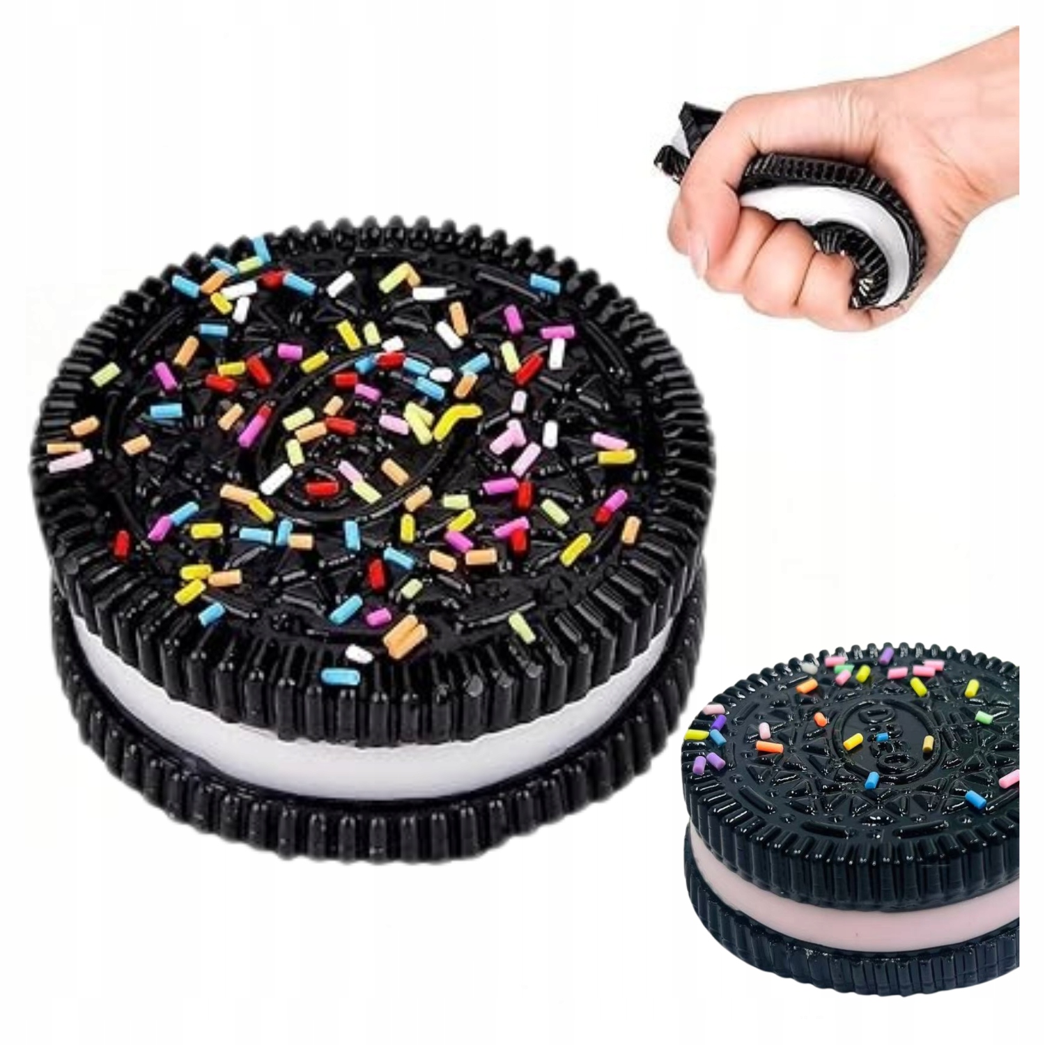 Gniotek Ciastko Oreo 6 cm antystresowa sensoryczna zabawka dla dzieci 3+ (5906506483437) • Cena ...