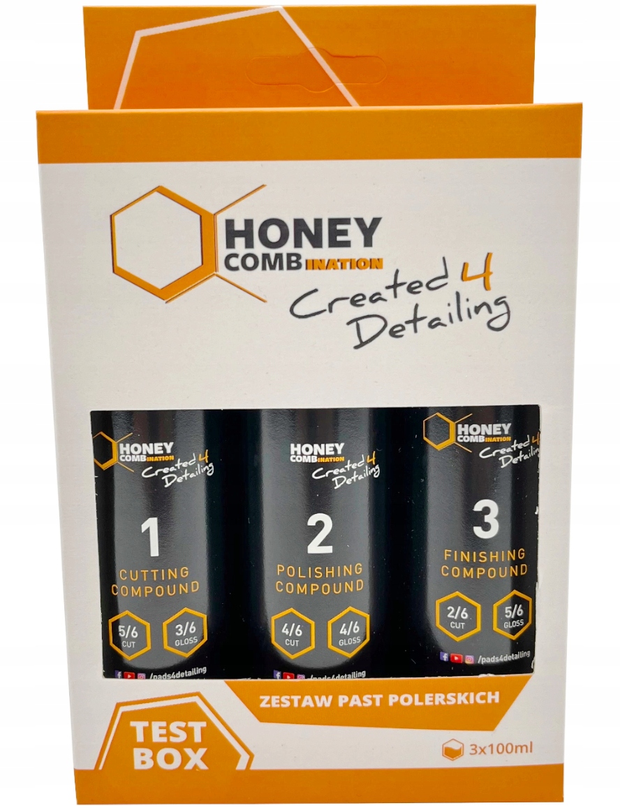 Honey TEST BOX - Zestaw 3 Past Polerskich 100 ml 5907751131630 za 62 ...