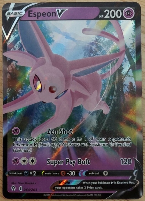 Pokemon TCG Espeon V kártya (064/203), • Ár, Vélemények - Allegro