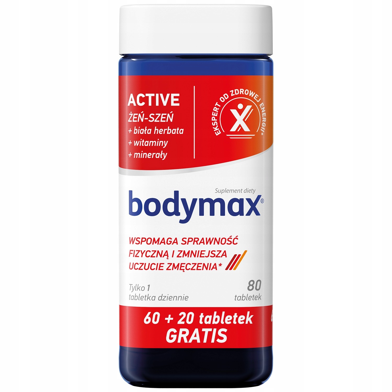 Bodymax Active zestaw witamin 60+20 tabl gratis (4027546339551) • Cena ...