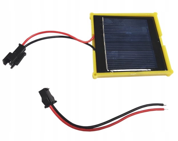 Mini solární panel DC 3V 100 mA 0,3 W 60x60 mm s rámečkem a kabely 1 ...