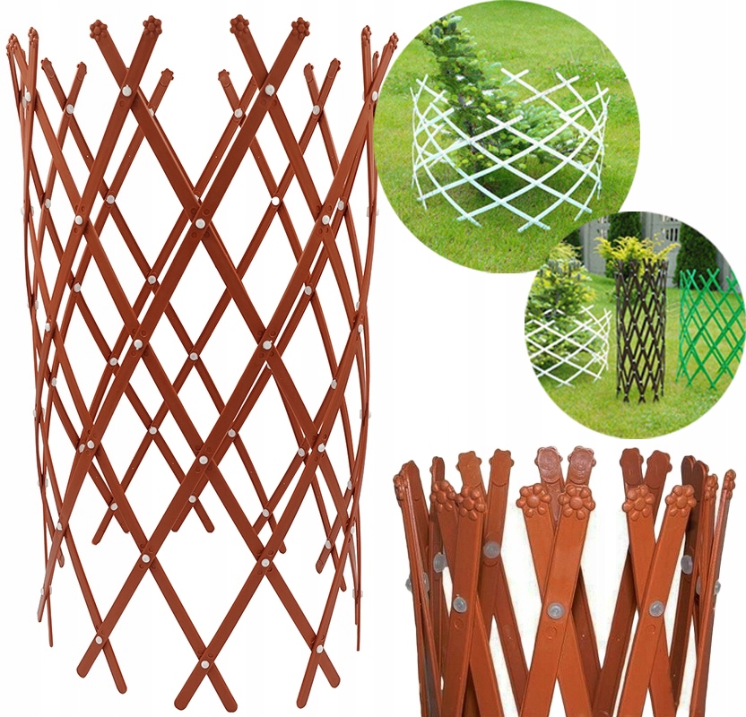 Potek RAbatowy Rozsuwany Regulowany Płot Ochronny Plastikowy TERAKOTA ...