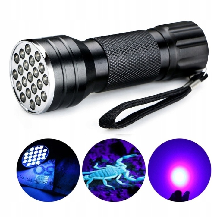 LATARKA LAMPA UV LED ULTRAFIOLET DO KLEJU TESTER BURSZTYN KLIMA ...