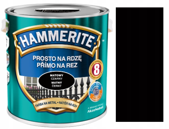 HAMMERITE PROSTO NA RDZE MATOWY CZARNY 2,5L (5126284) • Cena, Opinie ...