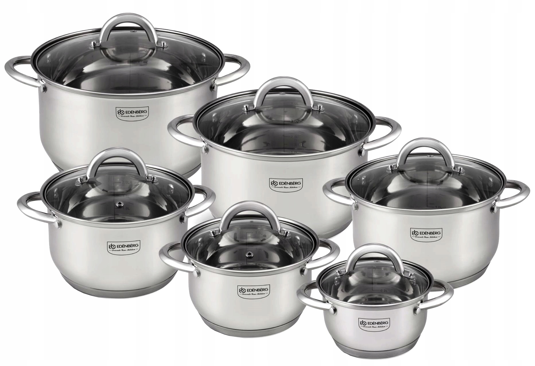GARNKI Zestaw GARNKÓW Garnek Edenberg INDUKCJA GAZ (6900523640001 ...