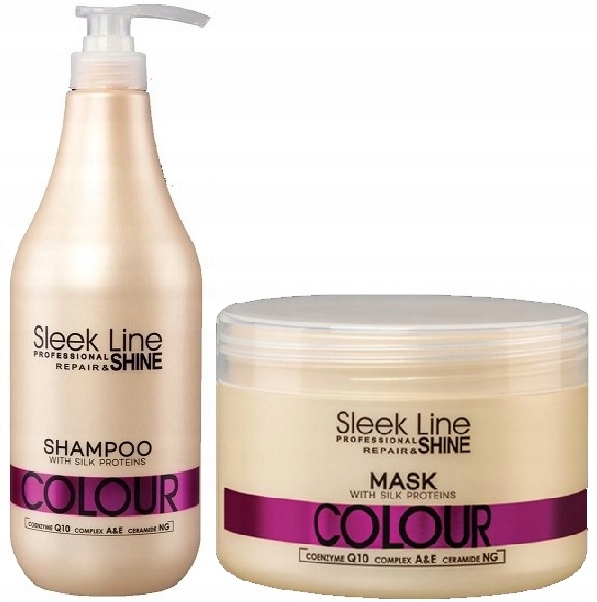 STAPiZ Szampon SLEEK LINE COLOUR 1000ml i maska 11902823074 - Allegro.pl