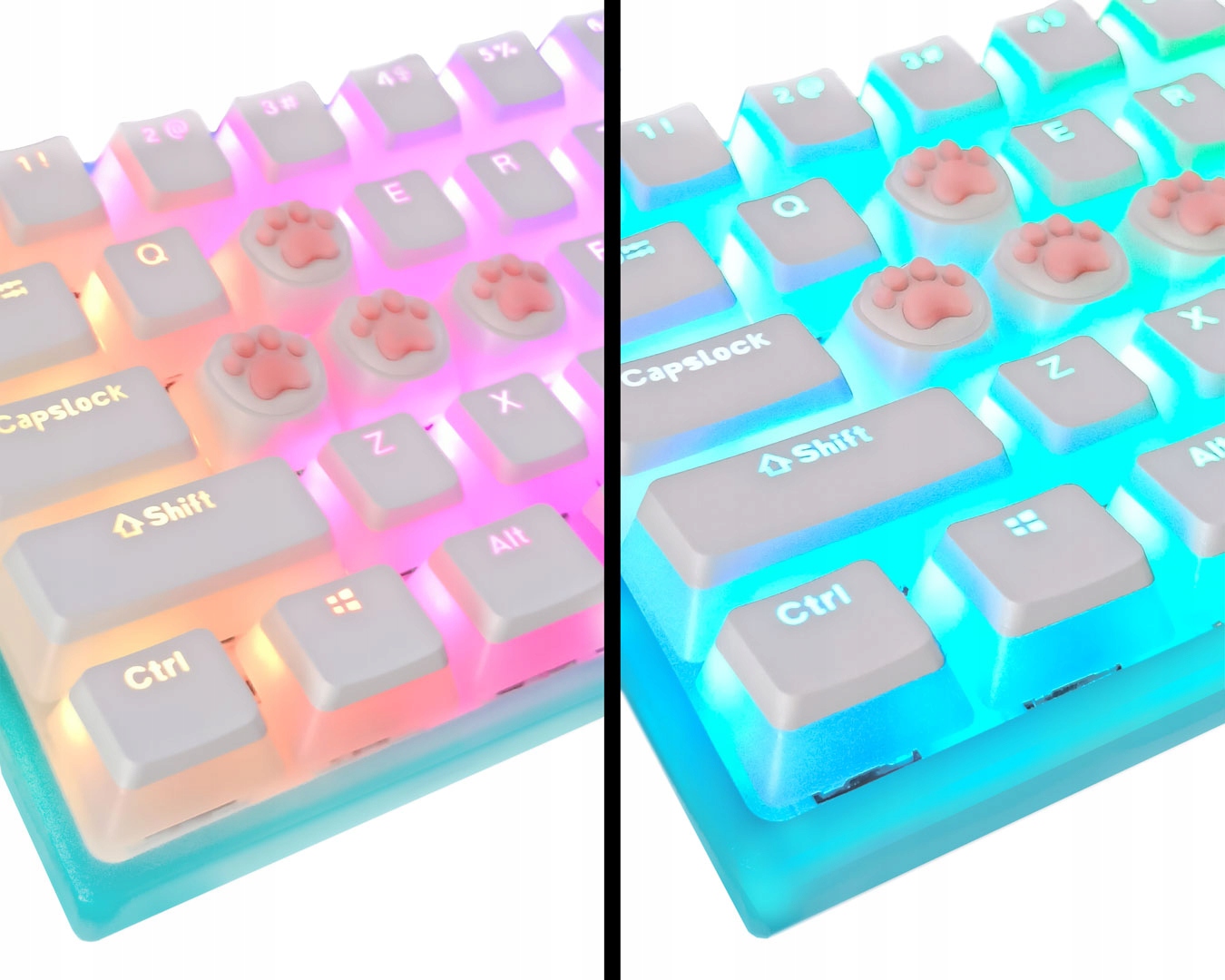 Pudding Custom KEYCAPS Set PBT DoubleShot Keycap Bílý OEM + Keycap ...