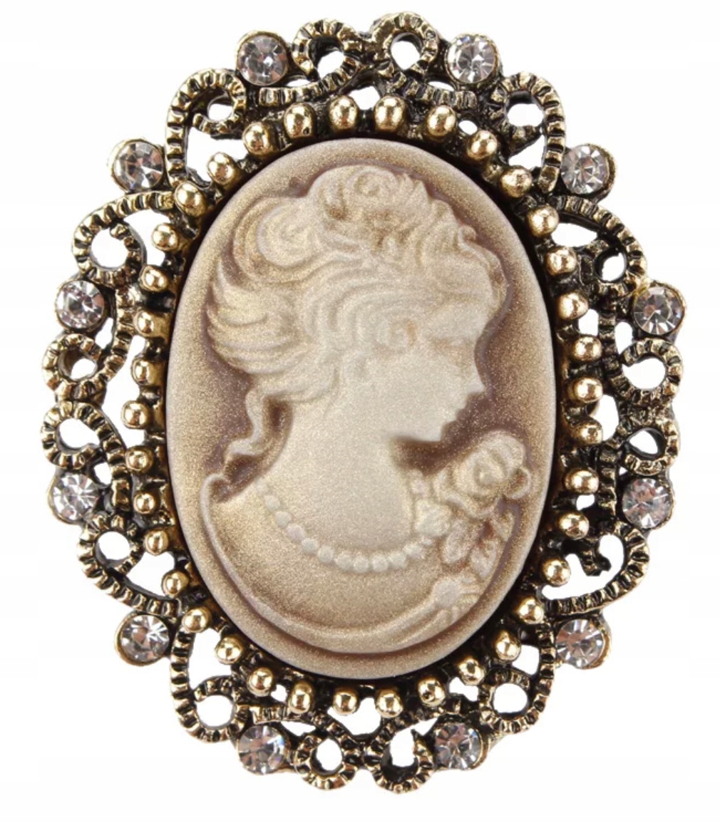 BROSZKA KAMEA KOBIETA ZŁOTA STARE ZŁOTO PORTRET 13815821964 - Allegro.pl