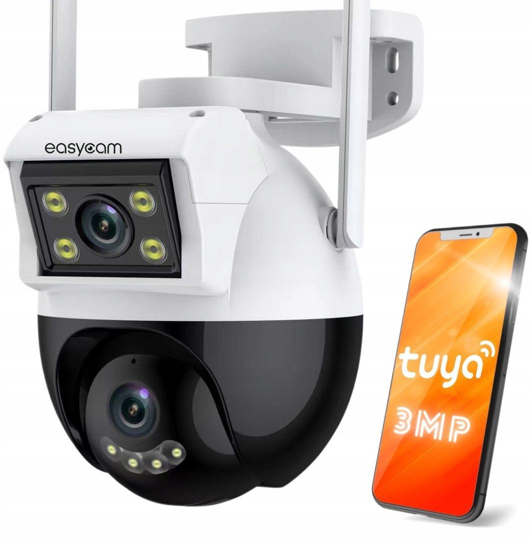 Kamera IP EasyCam obrotowa zewnętrzna WiFi 4MP 4x zoom 2w1 Tuya • Cena, Opinie - Allegro