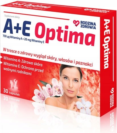 Rodzina Zdrowia A+E Optima 30 kapsułek (5902666650085) • Cena, Opinie • Preparaty witaminowo ...